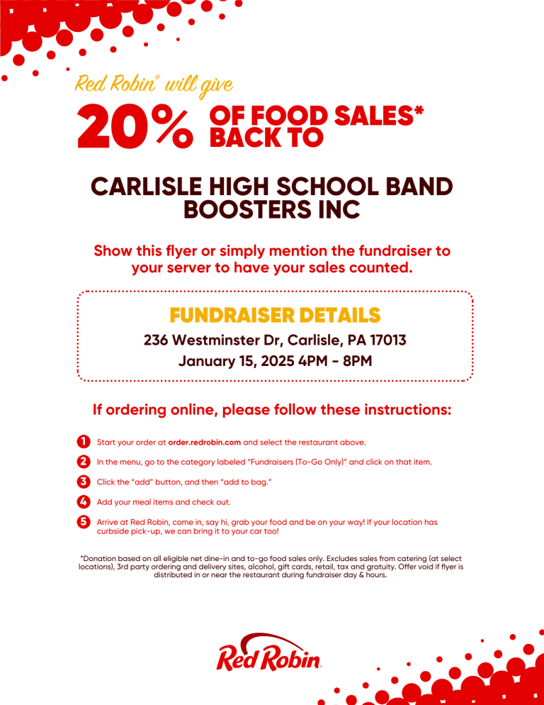 Red Robin Fundraiser – Carlisle High School Band